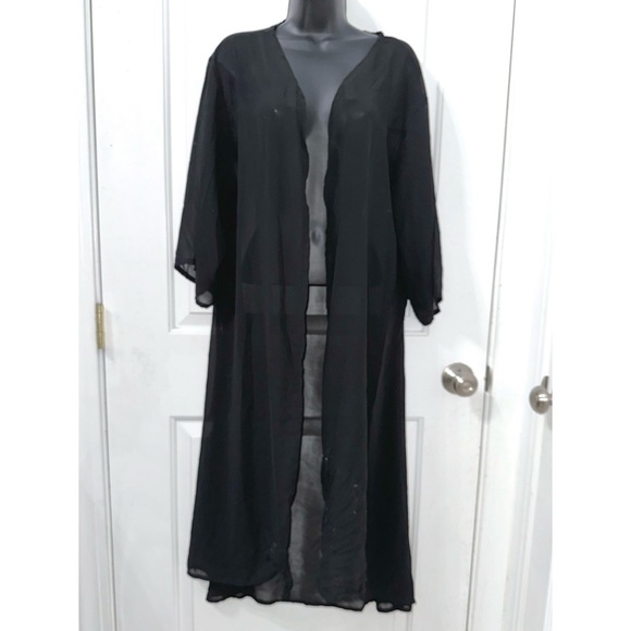 Turquoise Haven | Tops | Turquoise Haven Black Long Duster Shawl | Poshmark
